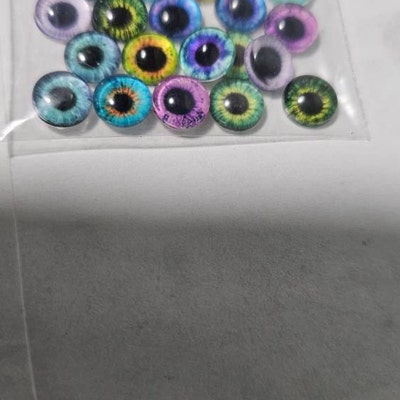 15 PAIR Safety Eyes SLIT Pupils Iridescent Colors 10mm or 12mm or 15mm ...