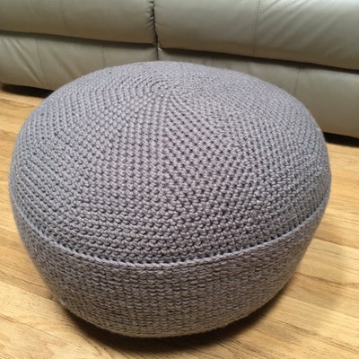 CROCHET PATTERN Diy Tutorial Crochet Pouf Poof, Ottoman, Footstool ...