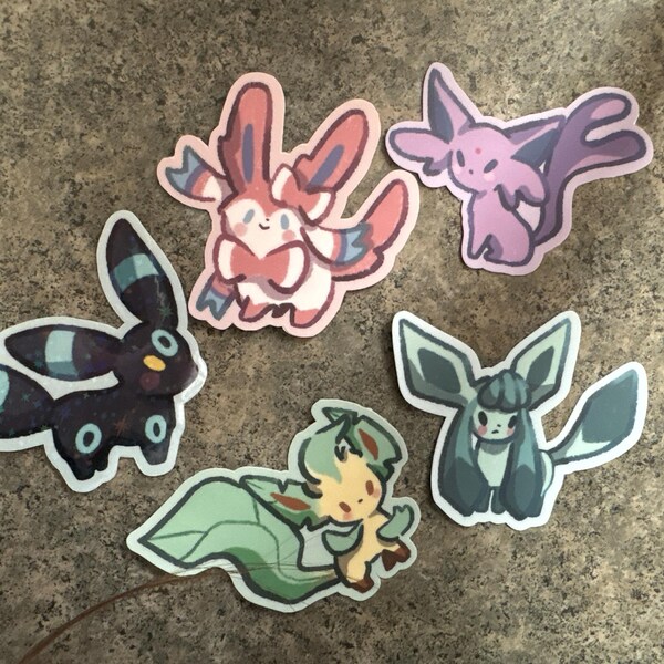 Shiny Elemental Creature Sparkly Stickers - Etsy