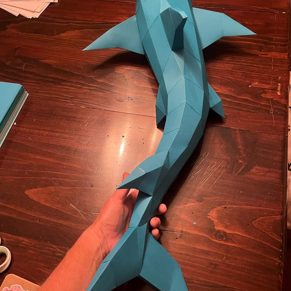 Engagin DIY 3D Shark Model for Creative Crafting | Detailed Template ...