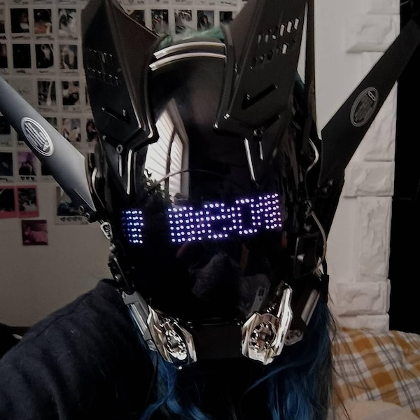 Cyberpunk Mask | Samurai Mask | Rave Mask | Masquerade Mask | Techwear ...