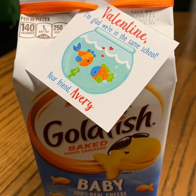 Goldfish Valentine, Printable Fishing Valentine, Noncandy Valentine ...