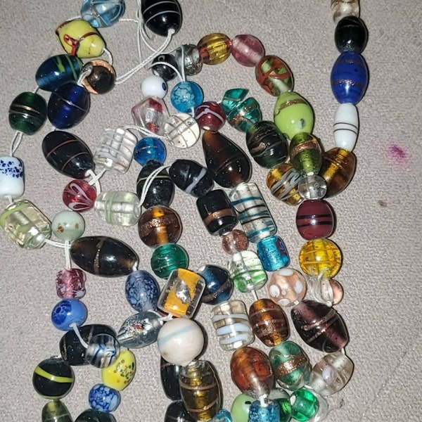 100 Gram Mixed Glass Bead Pack, 3-26mm, About 80-140 Beads, Shape ...