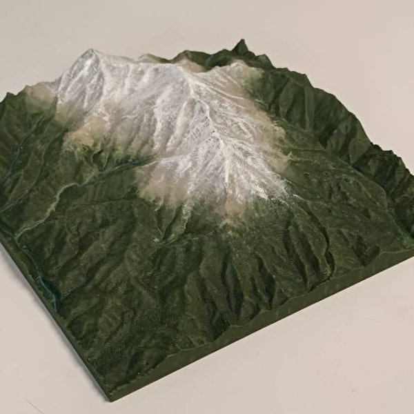 Matterhorn Model - Painted 3D Printed Topo Map, Mountain Art Decor - Etsy
