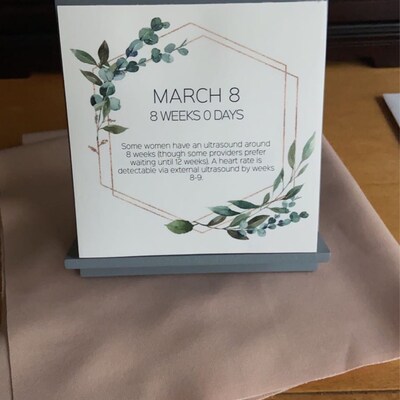 Custom Due Date Baby Countdown Calendar Pregnancy Gift for Expecting ...