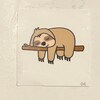 Sleepy Sloth Sticker, Animal Laptop Decal Vinyl Cute Waterbottle ...