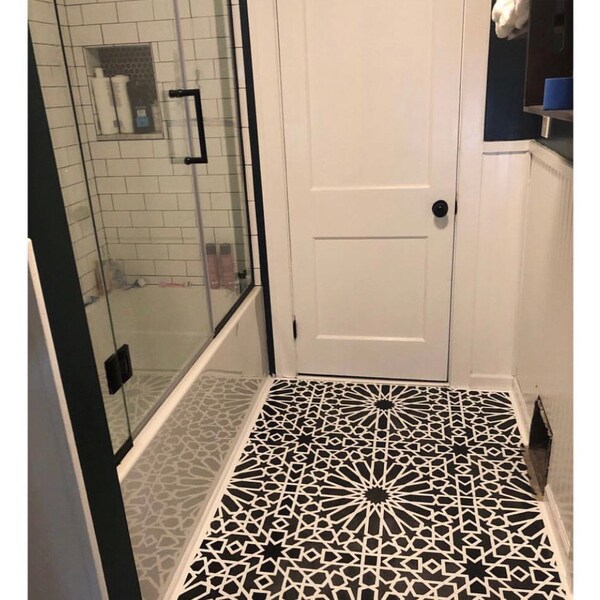 Medina Tile Stencil - Large TILE STENCILS – Tile Stencils for Painting ...