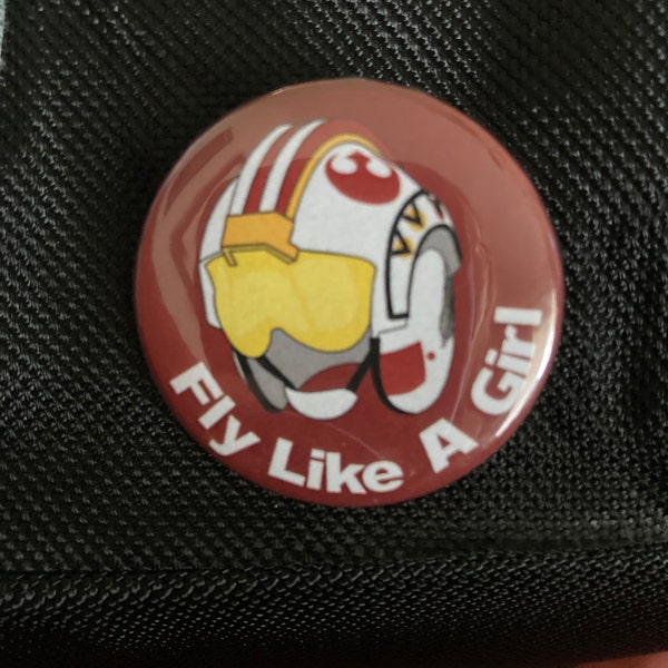 Fly Like A Girl Button Badge - Etsy