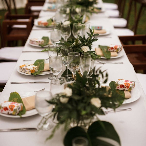 Monstera Leaf Table Numbers, Monstera Leaves, Tropical Leaf Table ...