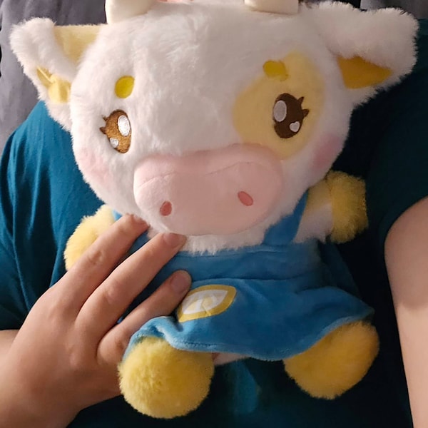 Sunshine the Lemon Cow Plush Kawaii Gift for Kids Cottagecore Stuffed ...