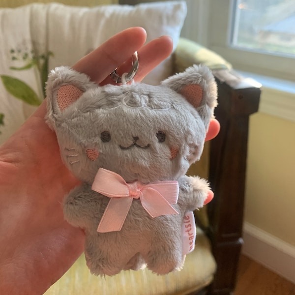 Pepper Cat Plush Keychain | Kawaii Cat Keychain, Plush Keyring, Plushie ...