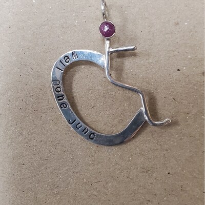 Stud Stack Ringstud Ring Spinel Stack Ring Hammered Square Etsy