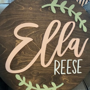 24custom Wood Name Sign 24 Round Sign - Etsy