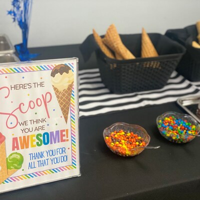 Ice-cream Teacher Appreciation Printable,here's the Scoop We Think You ...
