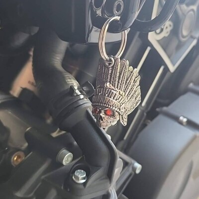 Indian Skull Diamond Bravo Bells, Ride Bell, Biker Gift, Good Luck ...