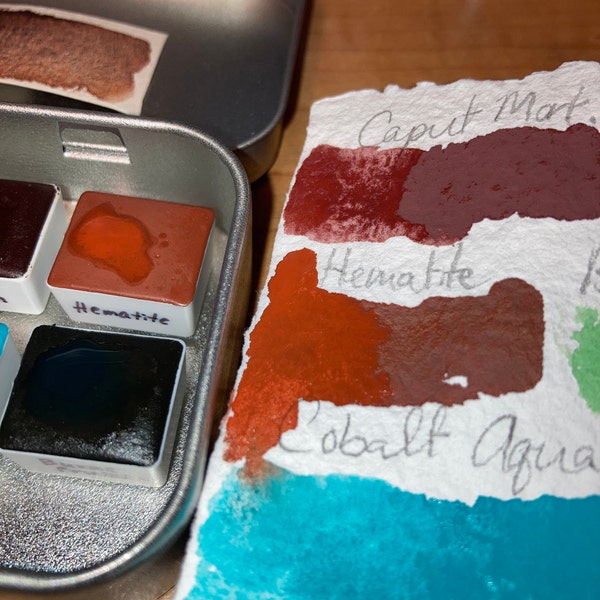 Handmade Watercolor - Hematite - Indian Red - Maroon Red - for Painting ...