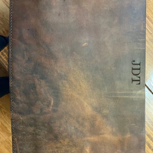 100% Handmade Engraved Leather Folder Organizer, Personalized Leather ...