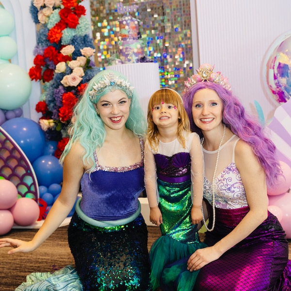 Blush Pink Mermaid Tail Costume for Girls - off Shoulder Mermaid ...