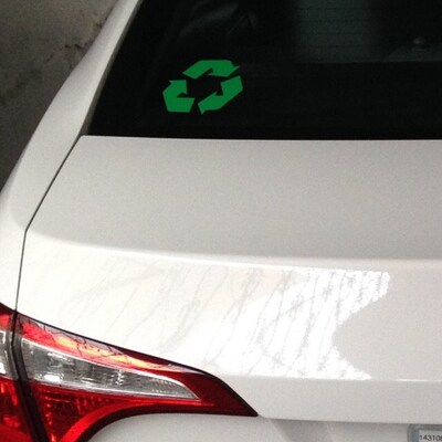 Recycling Symbol Green Bumper Sticker Window Laptop Car Decal Vinyl ...