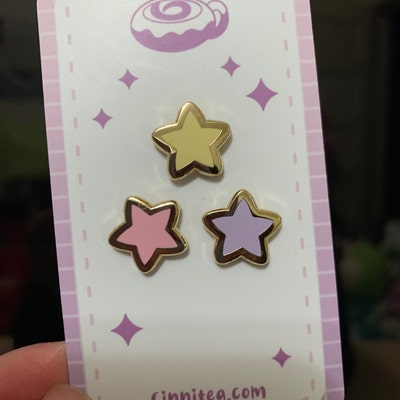 Pastel Star Enamel Pins // Board Fillers, Small Pins, Cute, Kawaii ...