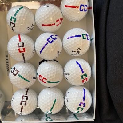 Personalized Golf Ball Stencil Custom Initials Between Alignment Lines ...