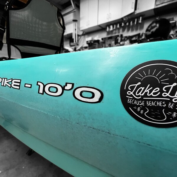 Lake Life, Because Beaches Be Salty Sticker - Funny Lake Decal for ...