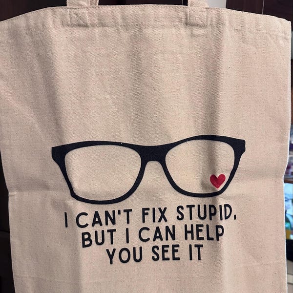 Eye Heart Tote Bag | Optometry Gift | Optician Ophthalmologist Reusable ...