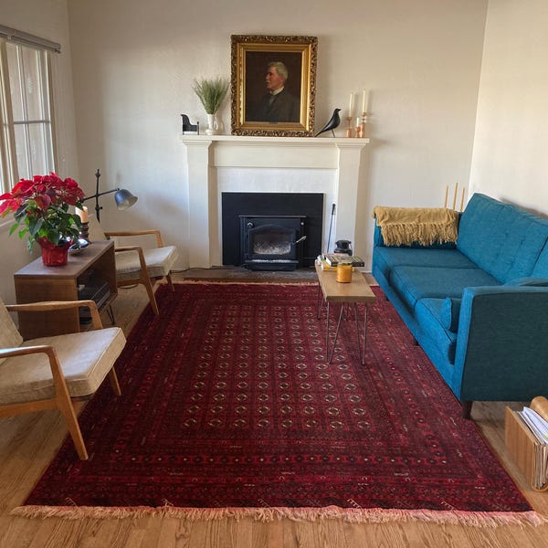 Small Mini Pictorial Gift Rugs / 1'6x1'8 Ft Afghan Hand Knotted Wool ...