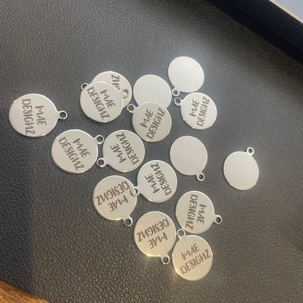 Custom Laser Charms Stainless Steel Personalized Charms - Your Text ...