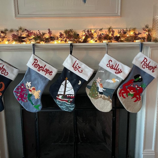 Mermaid Personalized Christmas Stocking--"sea-sons Greetings" - Etsy