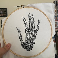 Skeletal Hand Embroidery Pattern - DIY Digital Download - PDF Pattern ...