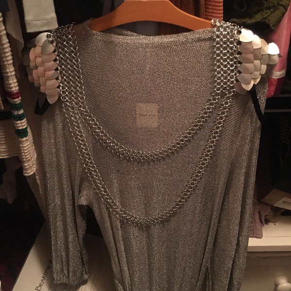 The Light Elf-silver Custom Scale Maille Scalemail Dragon Shoulder ...