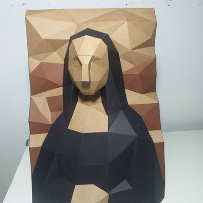 Monalisa, Papercraft , DIY , Low Poly , PDF Papercraft ,monalisa Model ...