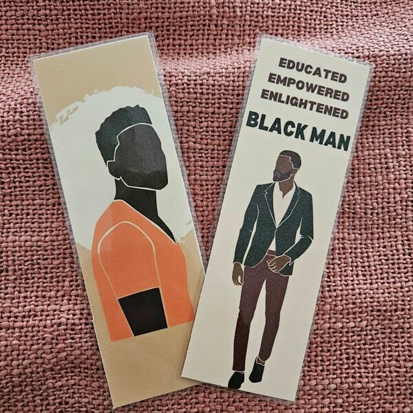 3 Pack of Bookmarks, Men Bookmarks, Black Men, Gifts for Him, Bookish ...