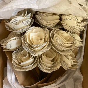 Custom Song Lyrics Paper Flowers Wedding Vows Paper - Etsy