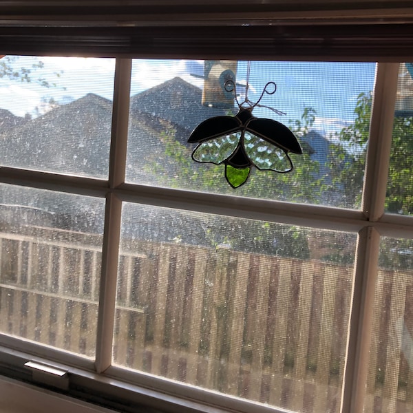 Handmade Stained Glass Firefly (lightning Bug) Suncatcher - Etsy