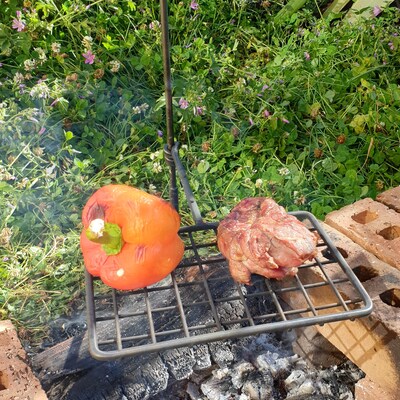 The Original Grill Mini Fire Anchor. Swing Arm. Outdoor Cooking ...