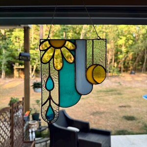 Mandala Moon Stained Glass Pattern, Stained Glass Patterns, Digital ...