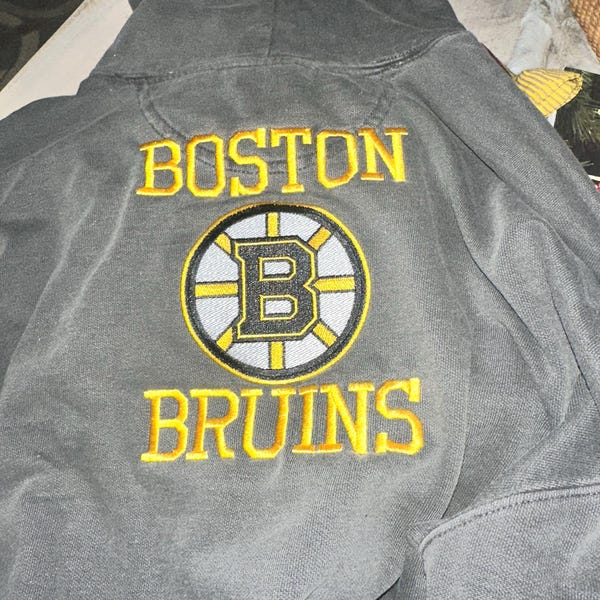 GREY CUSTOM Embroidery Hand Stitch Sweatshirt Distressed Vintage Custom ...