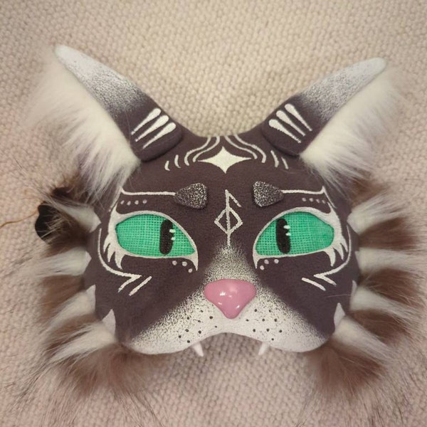 Therian Fox Mask Handcrafted Cosplay Quadrobics Furry Unique Animal ...