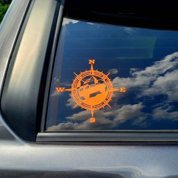 Compass Decal for 4runner, Car Decal, Mountain Decal, Outdoor Decals ...