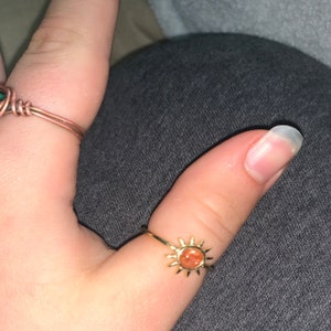 Gold Sun Ring, Sunstone Ring, Celestial Sun Ring, Tiny Sun Ring ...