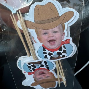 Cowboy Cupcake Toppers Western Birthday Party Decorations My First ...