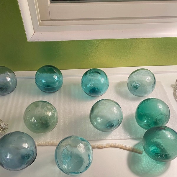 Six Different Colored Authentic Japanese Glass Floats, Alaska Beach ...