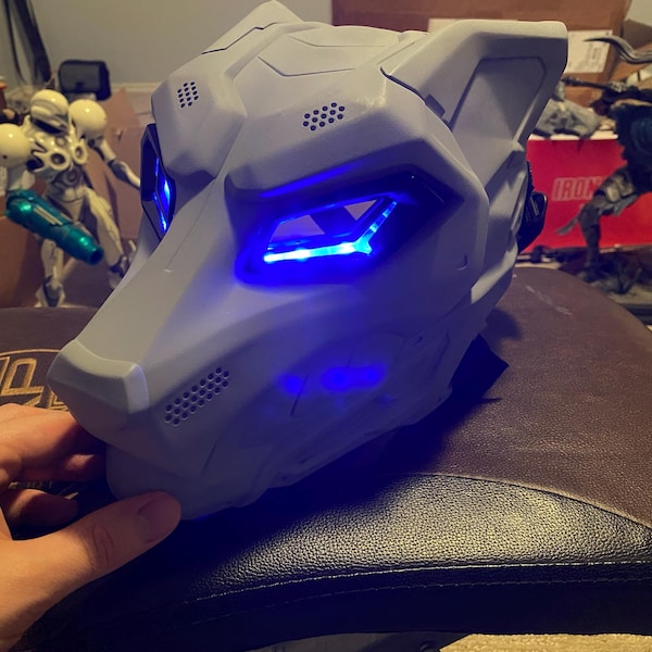 Cyber Wolf Mask Streamer Cosplay Mask - Etsy