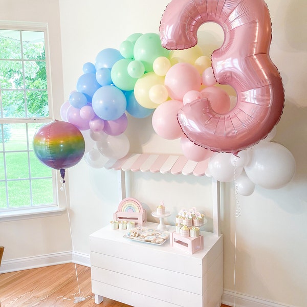 Pastel Rainbow Balloon Garland Kit | Rainbow Balloon Arch | Pastel ...