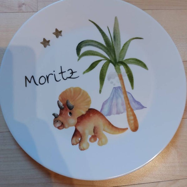 Kindergeschirr Kinderteller mit Namen Geschenk Geburt oder Taufe, Patenkind Geschenk Kleinkind ...