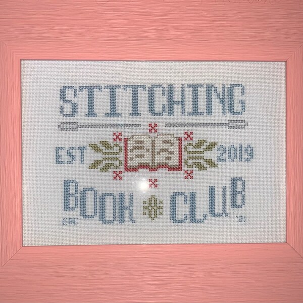 Stitching Book Club Logo Pattern Download - Etsy