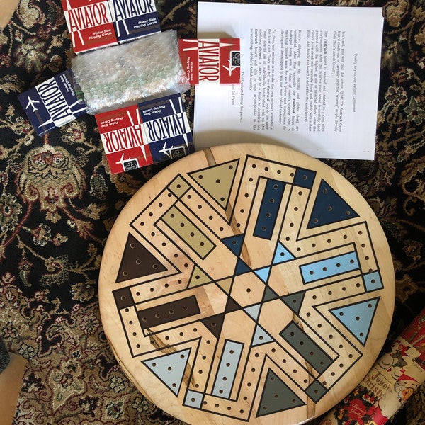 Fast Track (18" or 24") Maple (amishcountry) Game Board W/cards ...