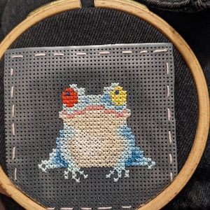 Frogs Cross Stitch Pattern PDF Bundle Blue Green Frog Embroidery ...